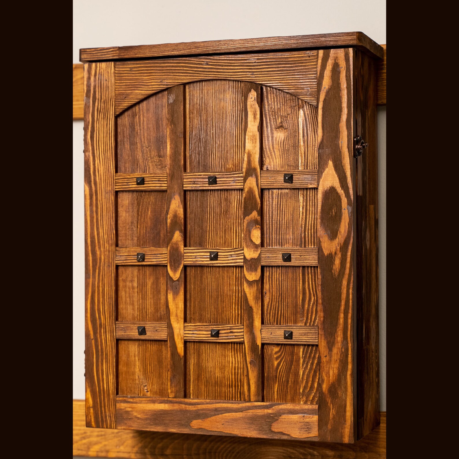 Rustic Wall-hanged Bar Cabinet - Etsy