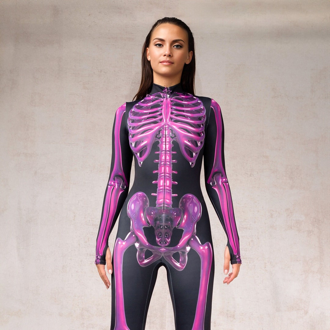 Skeleton Costume Women Purple Skeleton Women Skeleton - Etsy