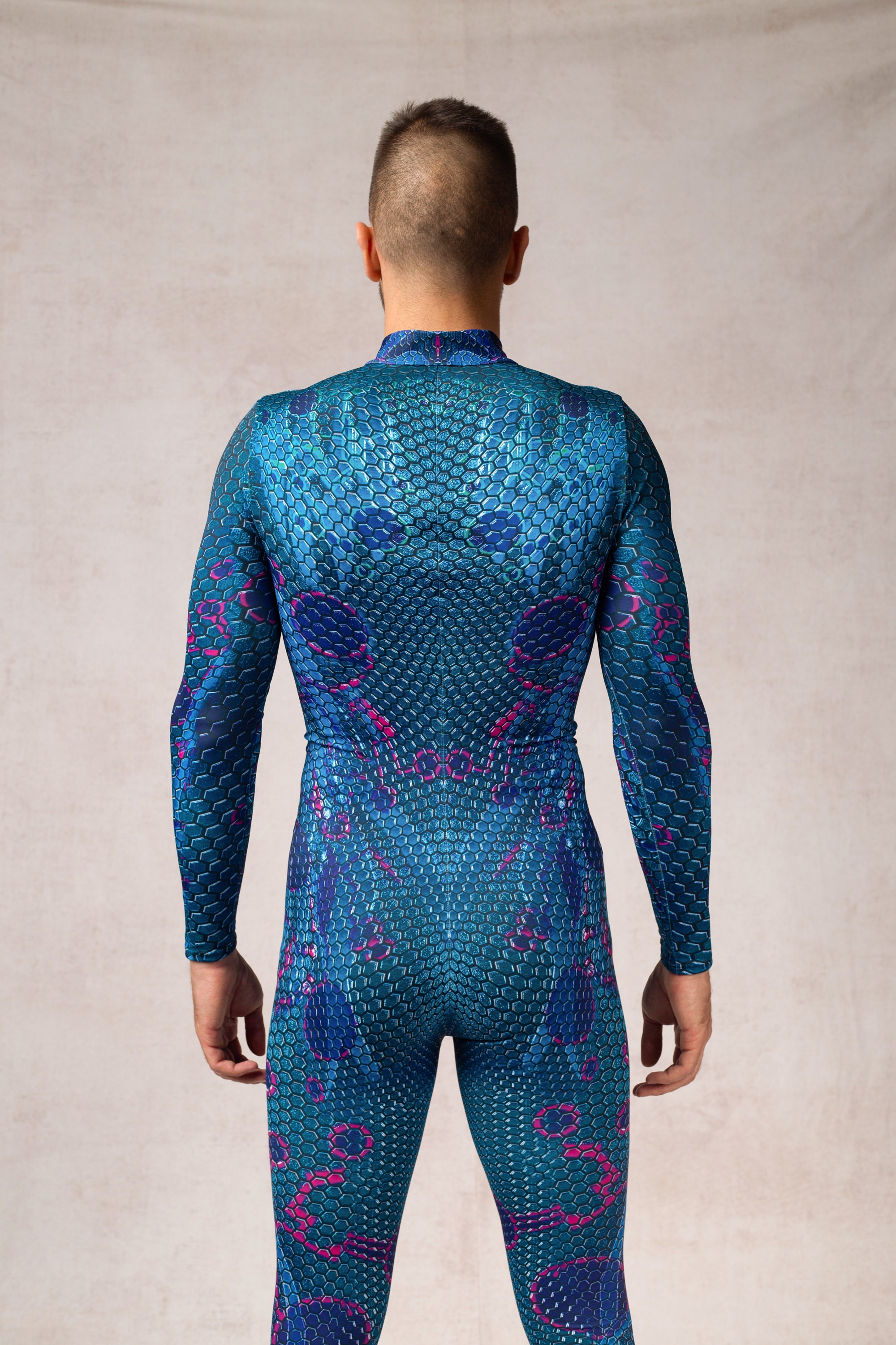 Cyber Mermaid Costume Men, Armour Costume Men, Blue Cyber Costumes ...