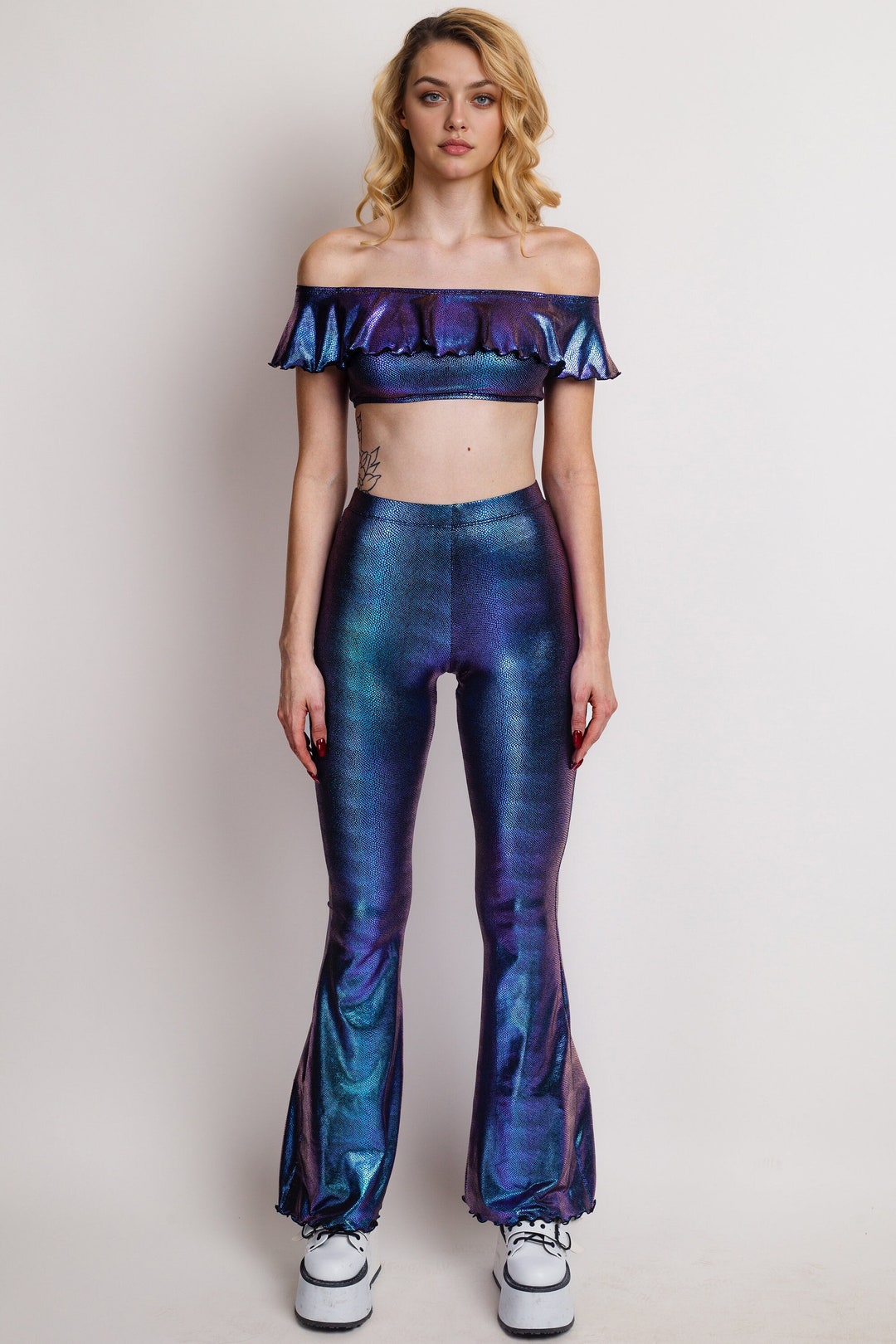 Rave Festival Pants, Woman Charleston Pants, Mermaid Bottoms, Purple ...