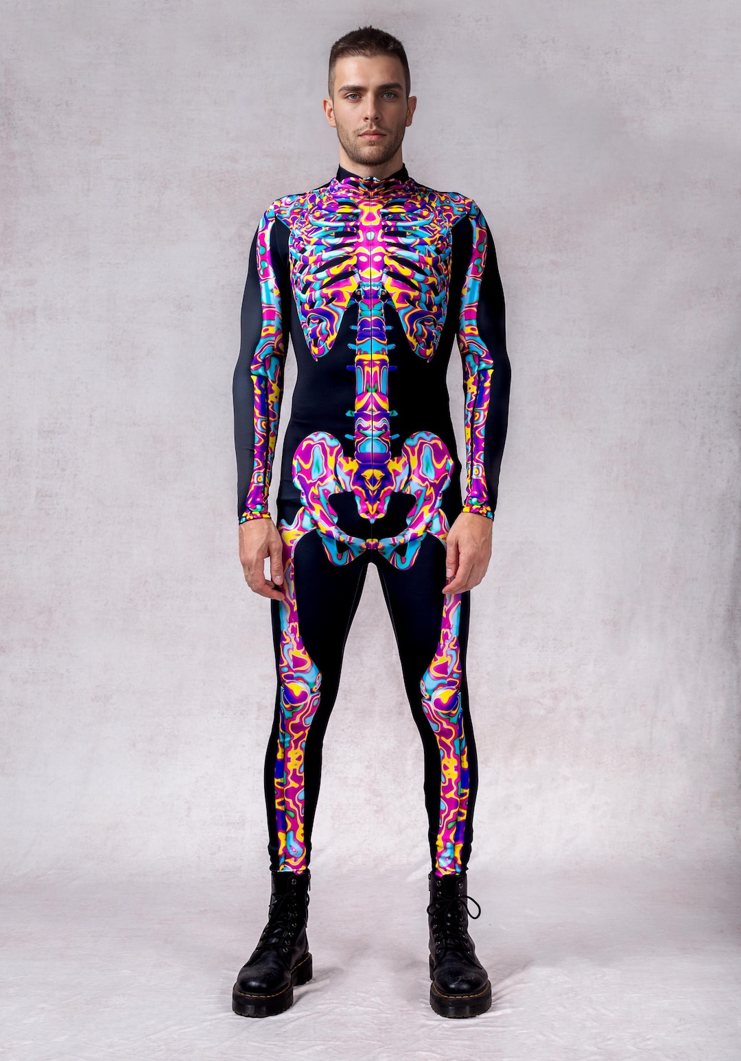 Skeleton Costume, Mens Skeleton Costume, Halloween Costume Men ...