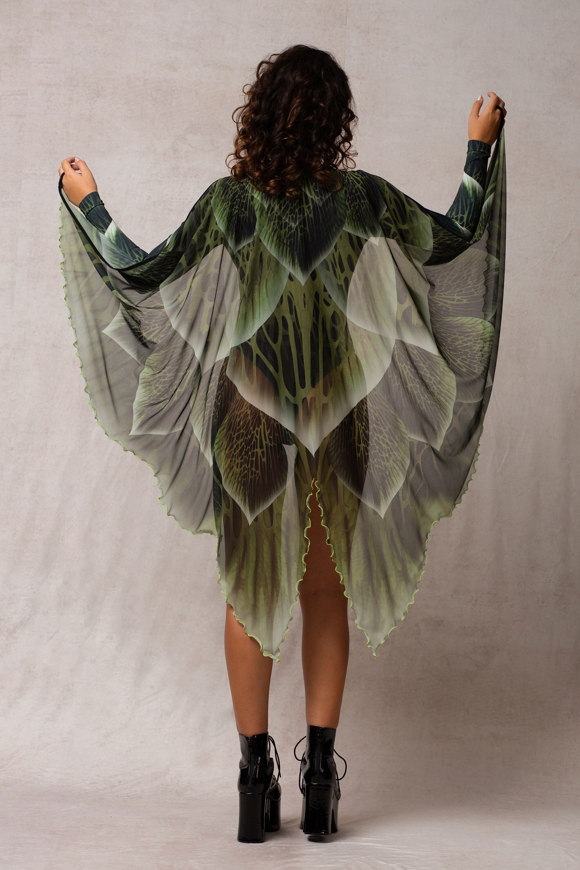 Alette Sage Low Cut Bodysuit: Women's Rave Leotard - Etsy