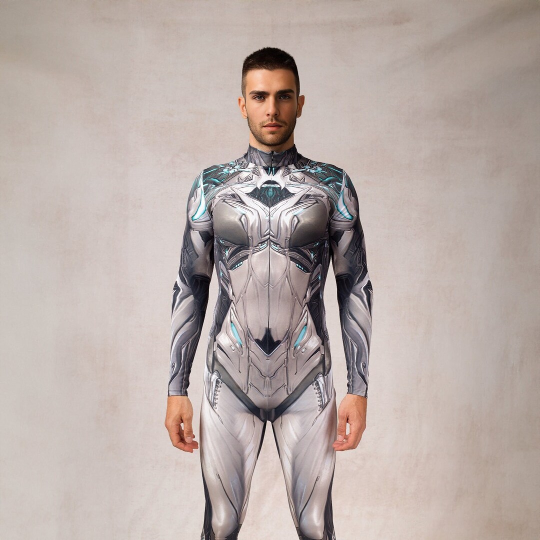 Robot Costume Men, Halloween Costume Man, Droid Costume Men, Silver ...