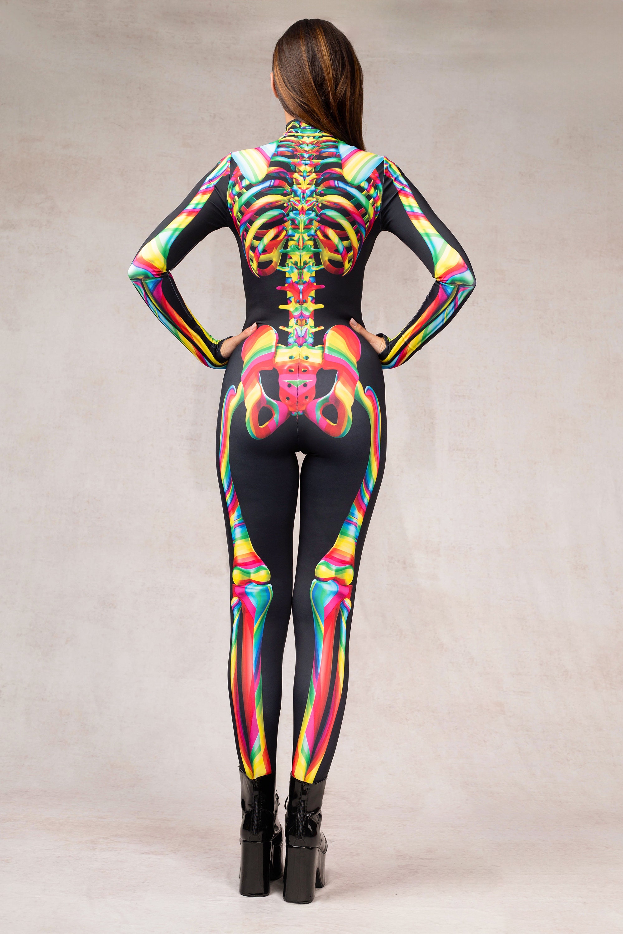Rainbow Skeleton Costume Skeleton Costume Skeleton Bodysuit - Etsy