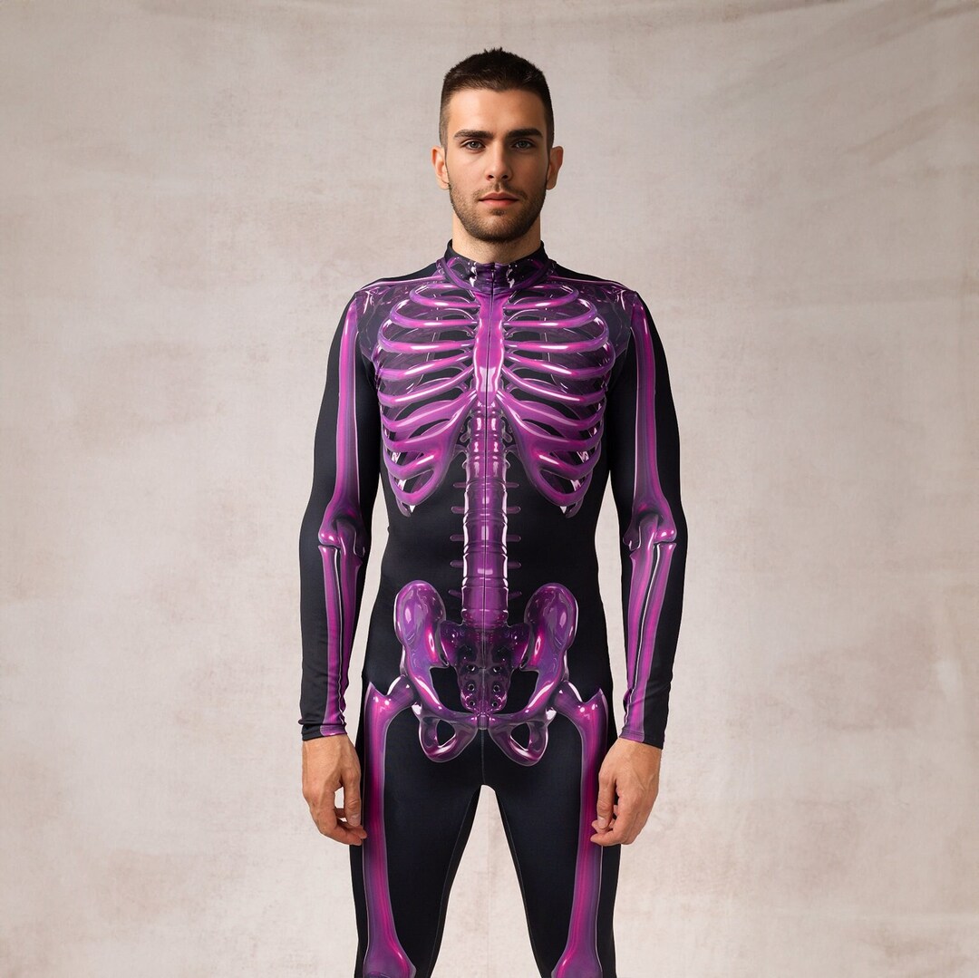 X-ray Skeleton Costume Men, Burning Man Costume, Man's Cosplay Costume ...