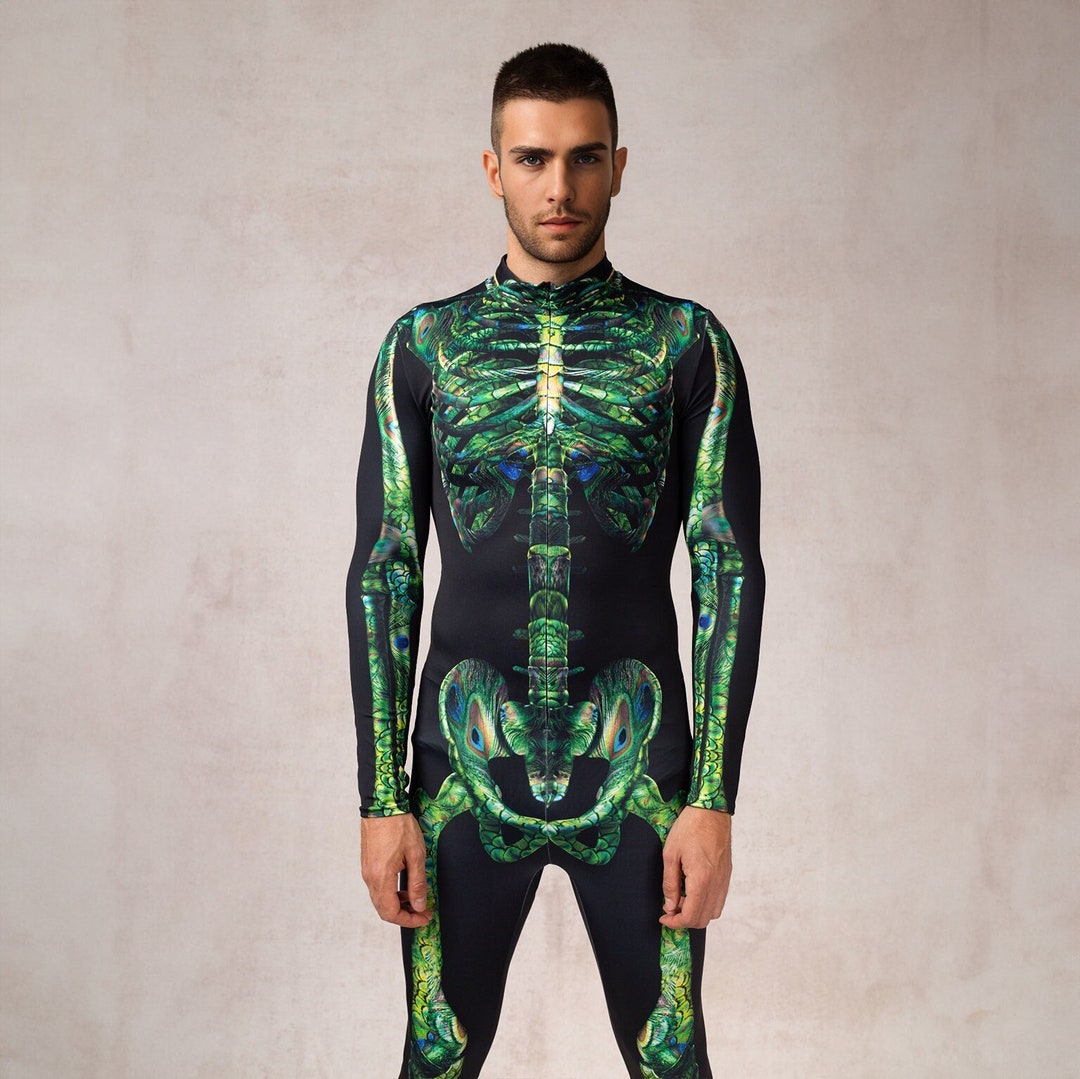 Skeleton Costume Men, Skeleton Halloween Costume Men, Halloween Costume ...
