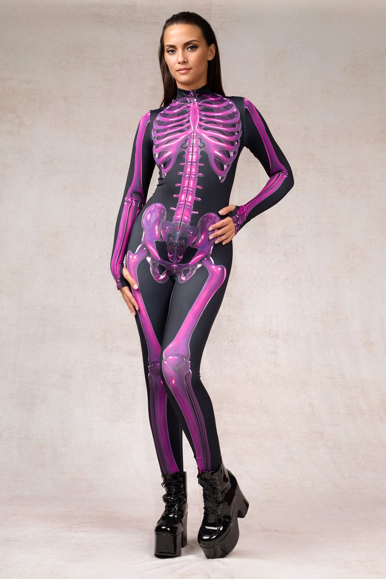 Skeleton Costume Women Purple Skeleton Women Skeleton - Etsy