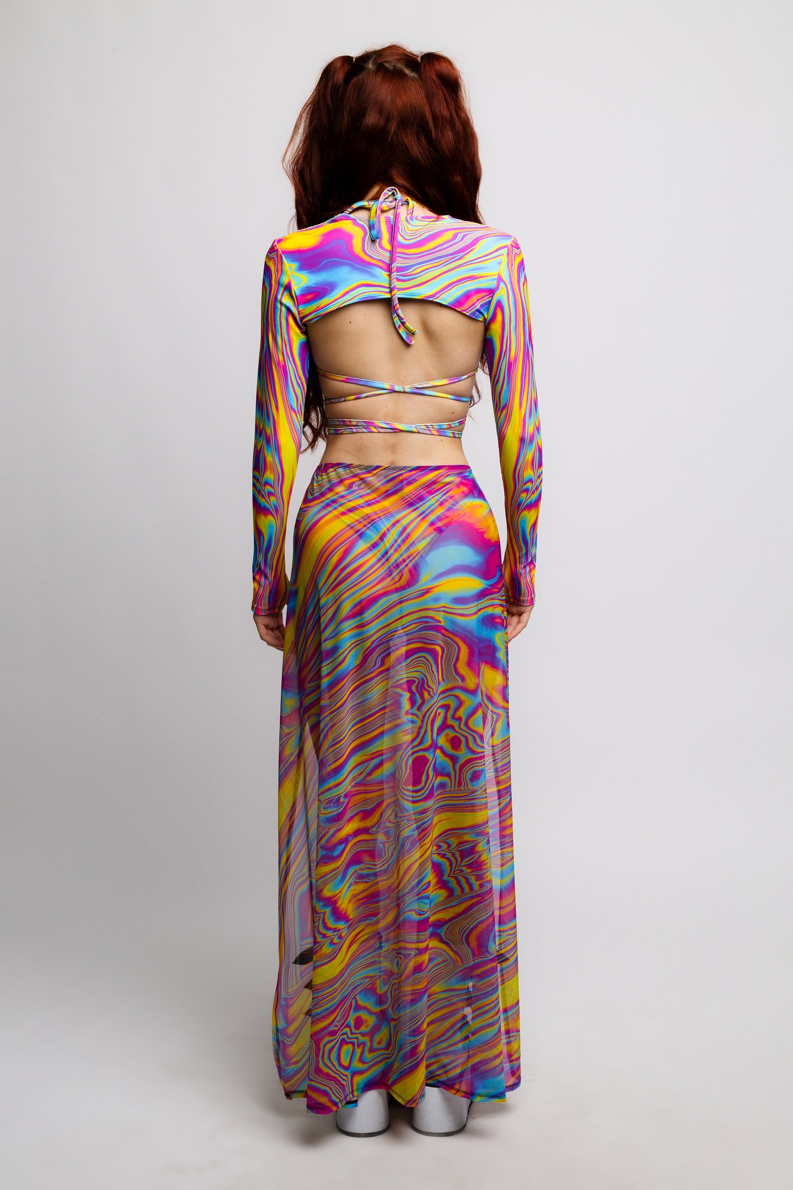 Colorful Mesh Skirt, Rave Festival Mesh Skirt, Festival Skirt, Party ...