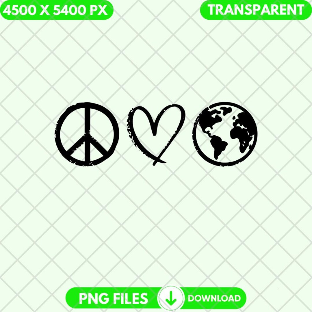 Peace Love Earth PNG, Happy Earth Day 2025 Png, Save the Planet ...