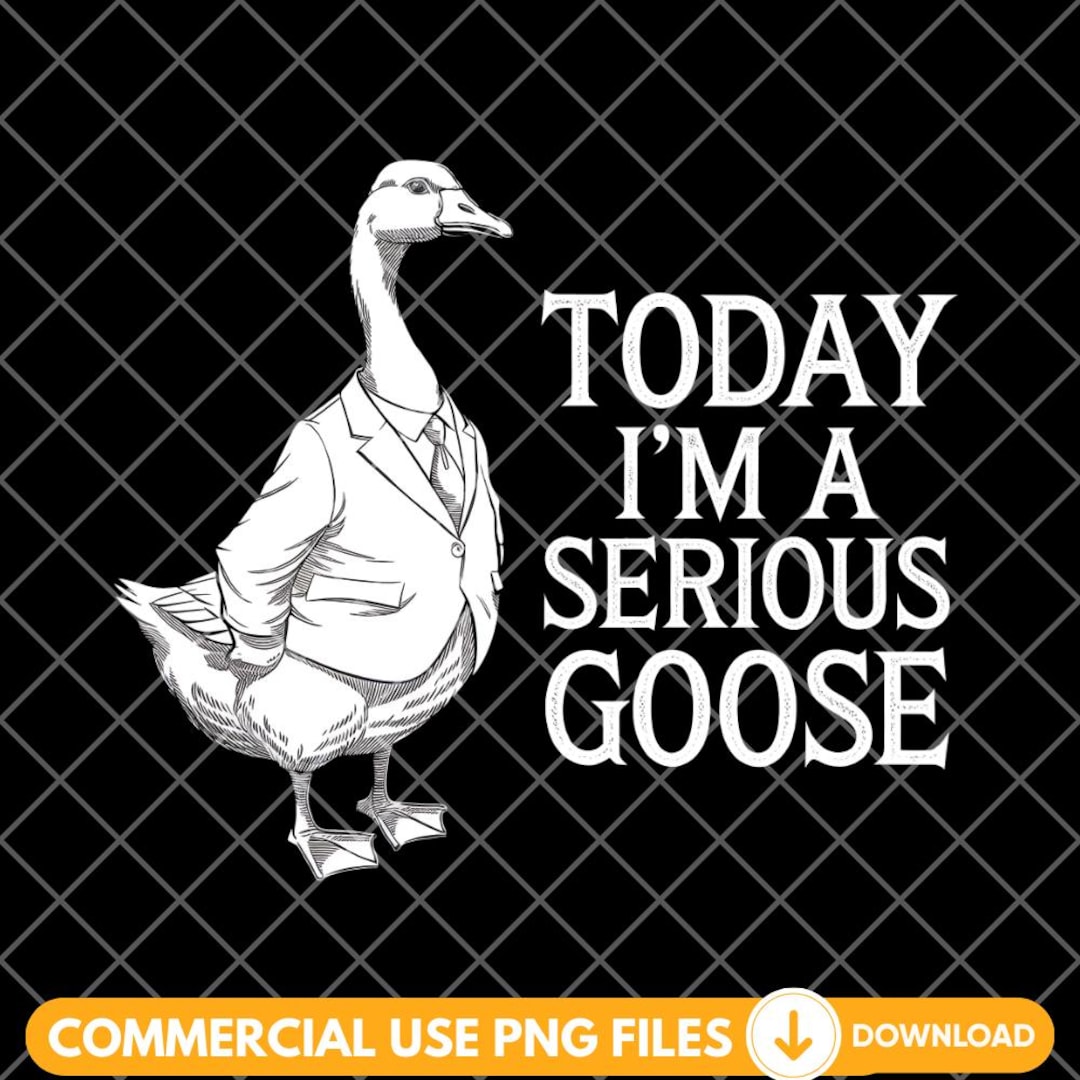 Today I'm A Serious Goose Png, Funny Goose Png, Silly Goose Png, Funny ...