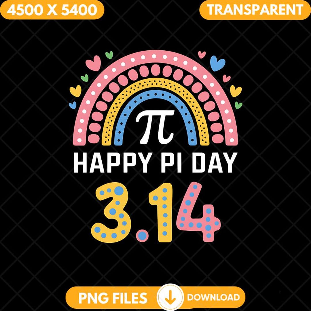 Happy Pi Day Rainbow Png, Math Humor Design, Digital Download, Funny ...