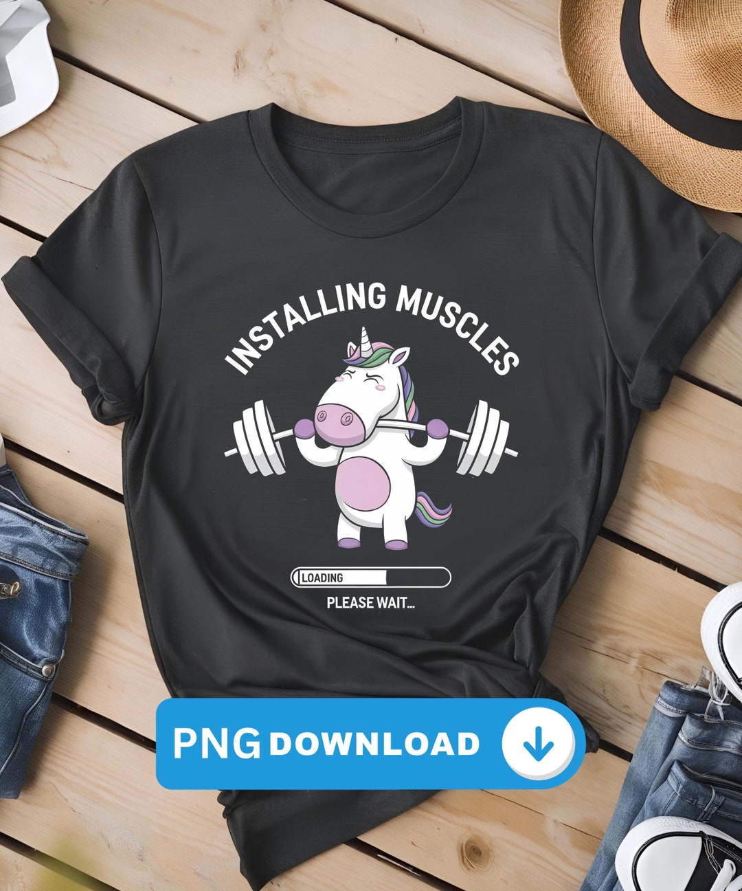 Funny Workout Png Installing Muscles Please Wait Png Humorous Gym Png ...