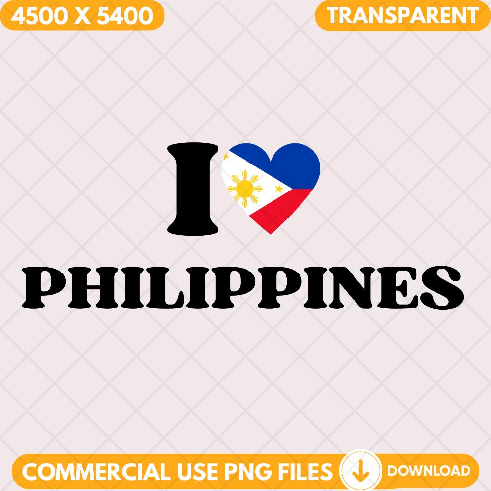 I Love Philippines Heart Png, Philippines Vacation Png, Family Trip Png ...