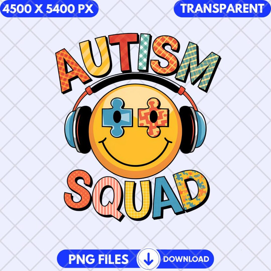 Autism Squad Png, Autism Awareness Month Sublimation Design ...