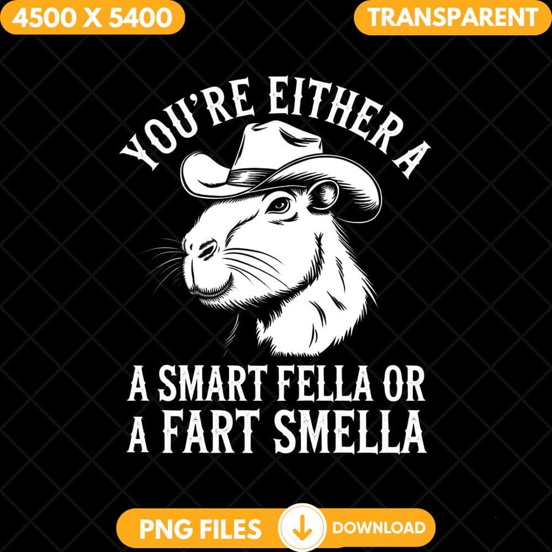 Smart Fella or Fart Smella Png, Funny Cartoon Sublimation Png, Digital ...