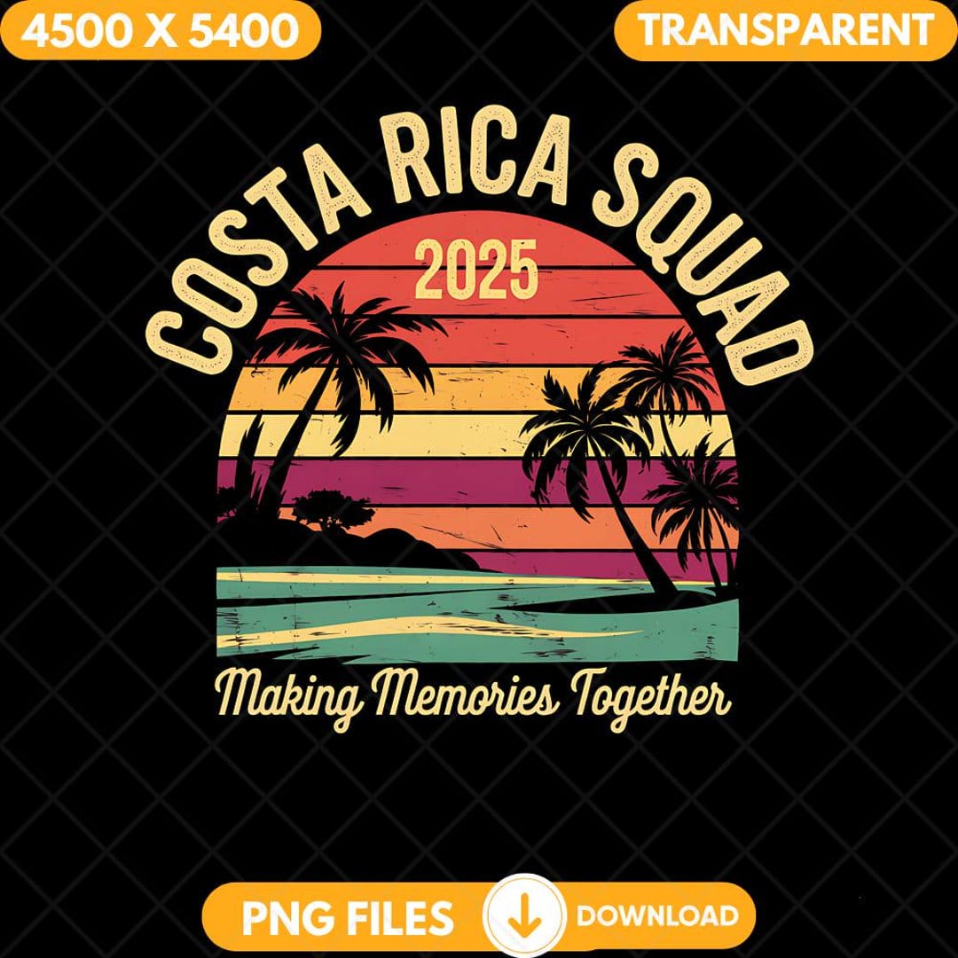 Costa Rica Squad 2025 Making Memories Together Png, Fun Tropical ...