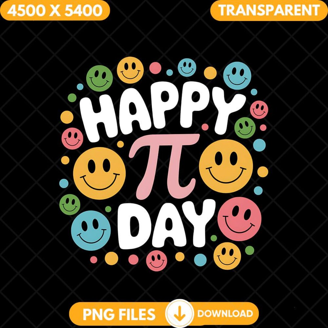 Happy Pi Day Faces Png, Math Humor Design, Digital Download, Funny ...