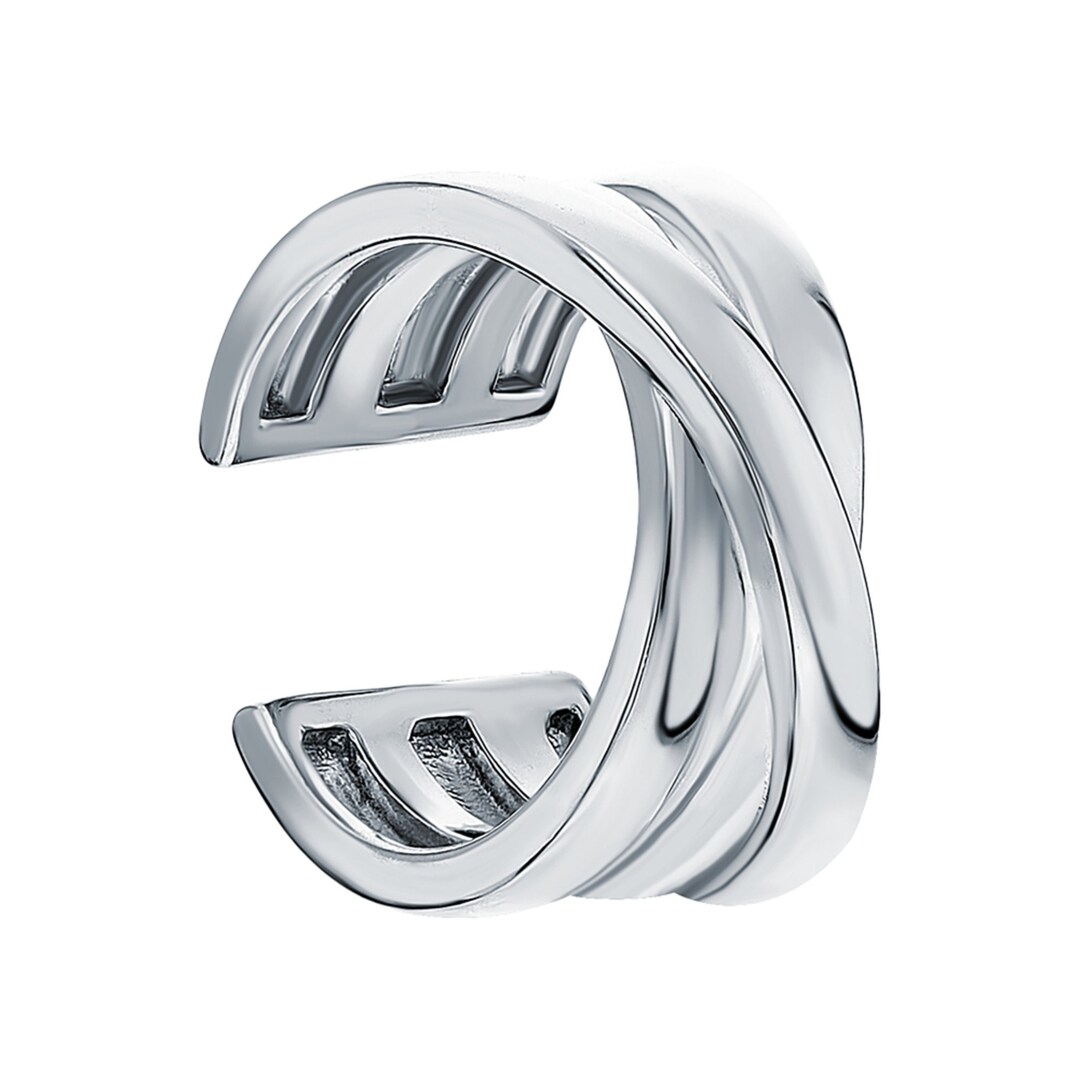 Criss Cross Conch Ear Cuff, Gold X Ear Cuff in 14k Gold, Triple Lines Ear Wrap, Cross Ear Cuff ...