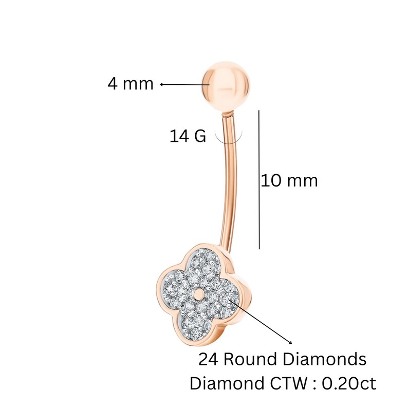 14k Gold Belly Button Piercing Navel Piercing belly - Etsy