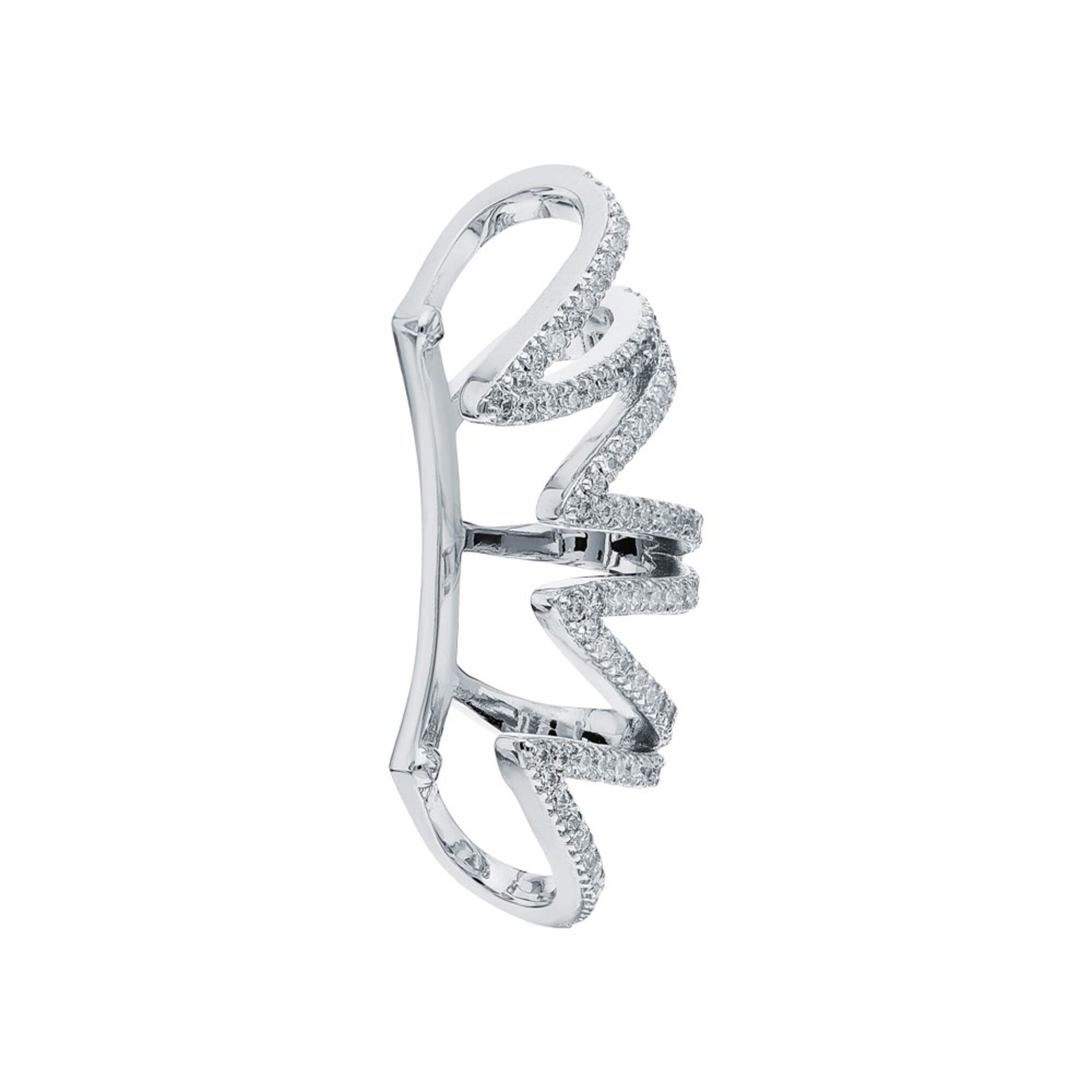 Diamond Spiral Ear Wrap Cuff, Diamond Topper Ear Cuff, Statement ...
