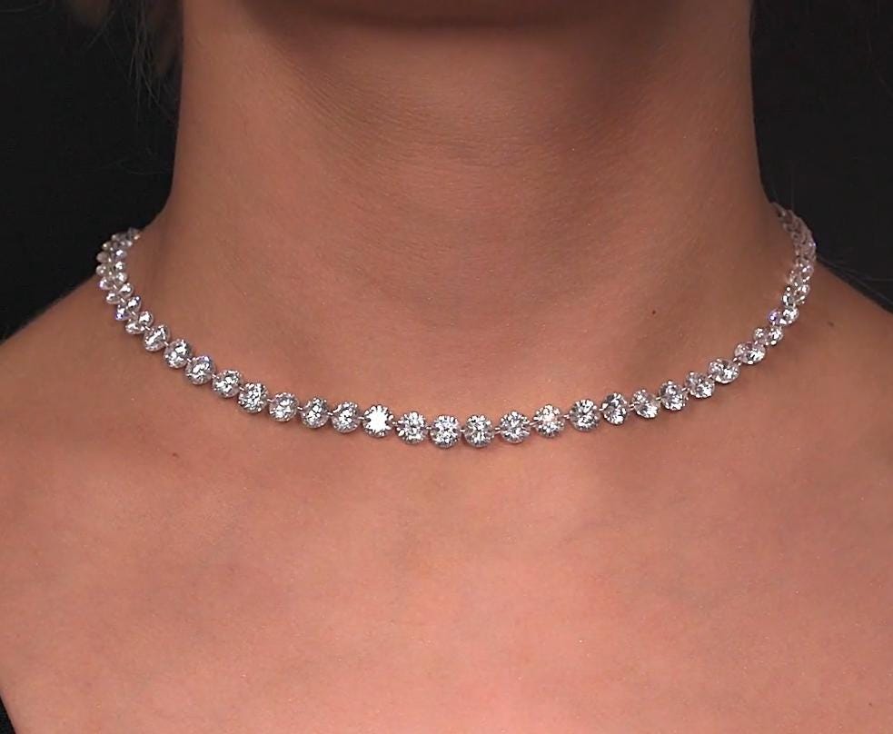 Womens diamond choker store