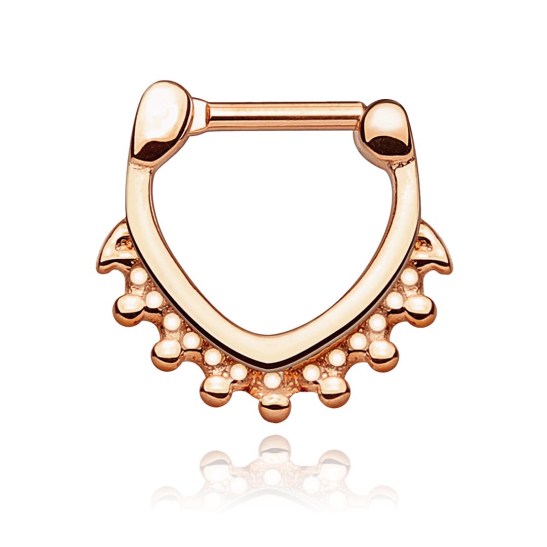 Triangle Shape Horseshoe Septum Piercing- Nose Septum Ring Clicker ...