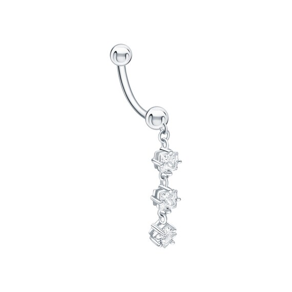 Dangle diamond belly ring store