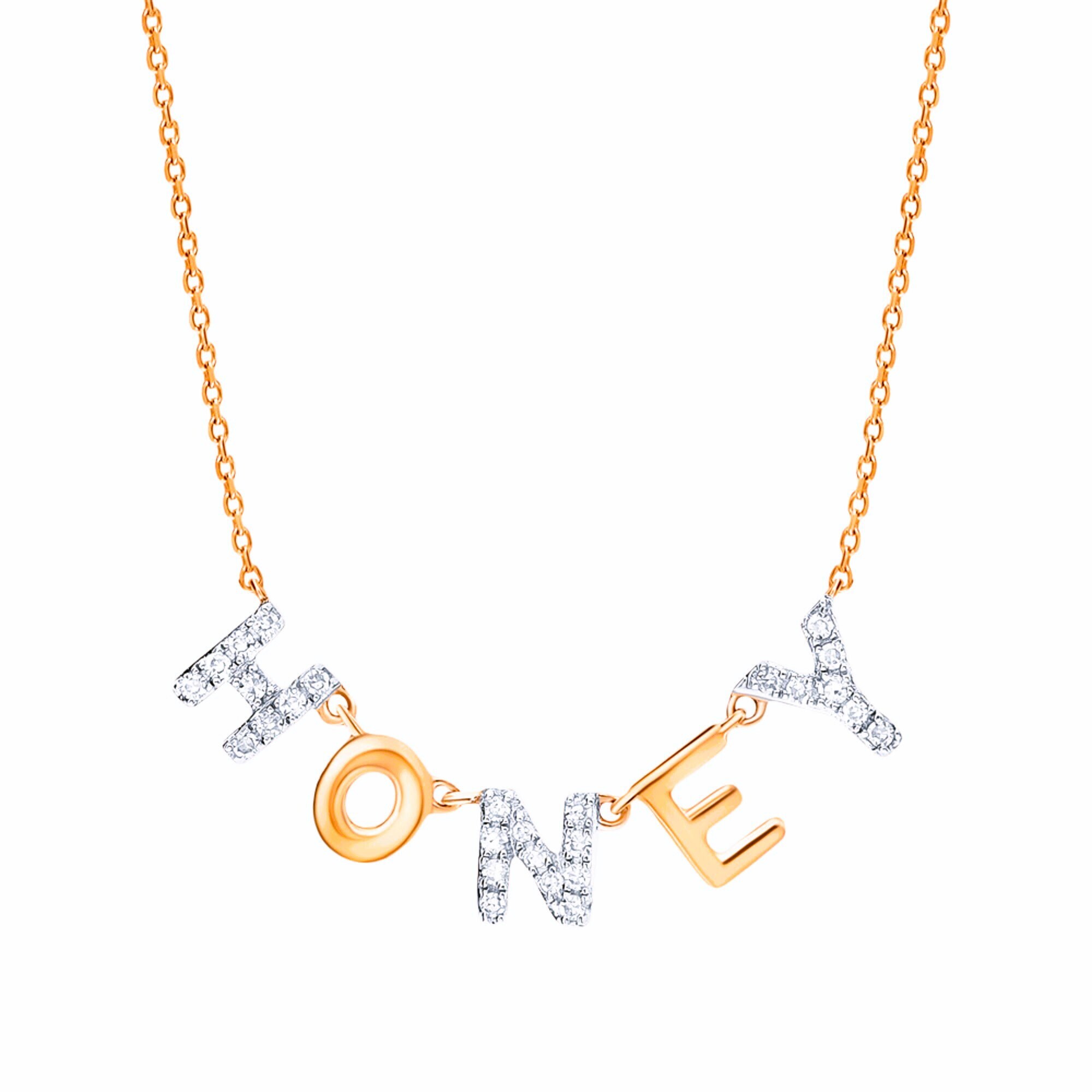 Dainty Honey Necklace Personalized Name Pendent 14k Gold Letter Necklace Custom Pendent Gift For Mom Wife Gift Etsy