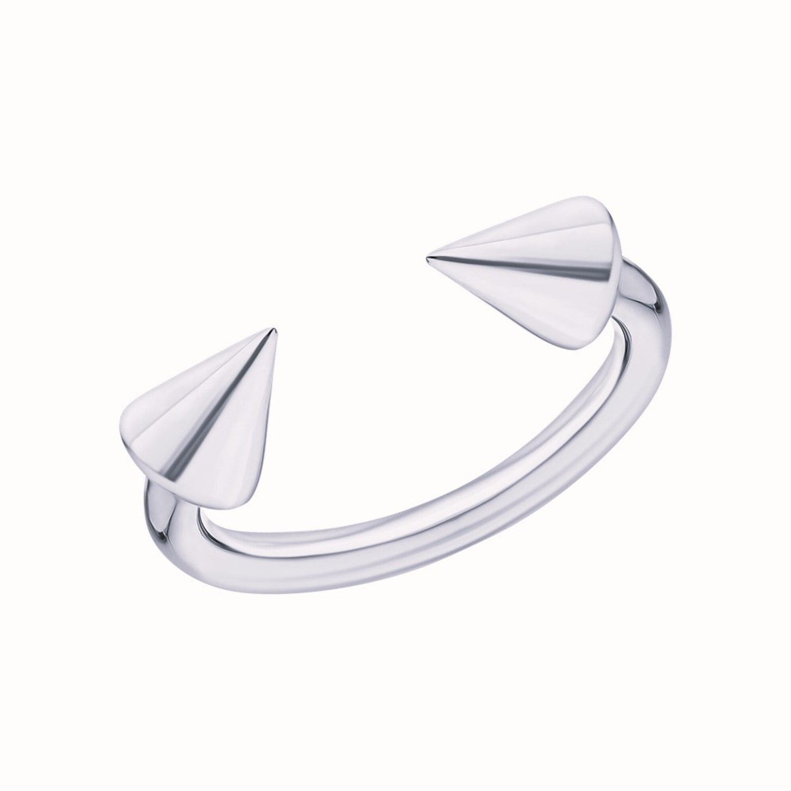 14k Solid Gold Doule Arrow Boho Ring, Sideways Spike Arrow Ring ...