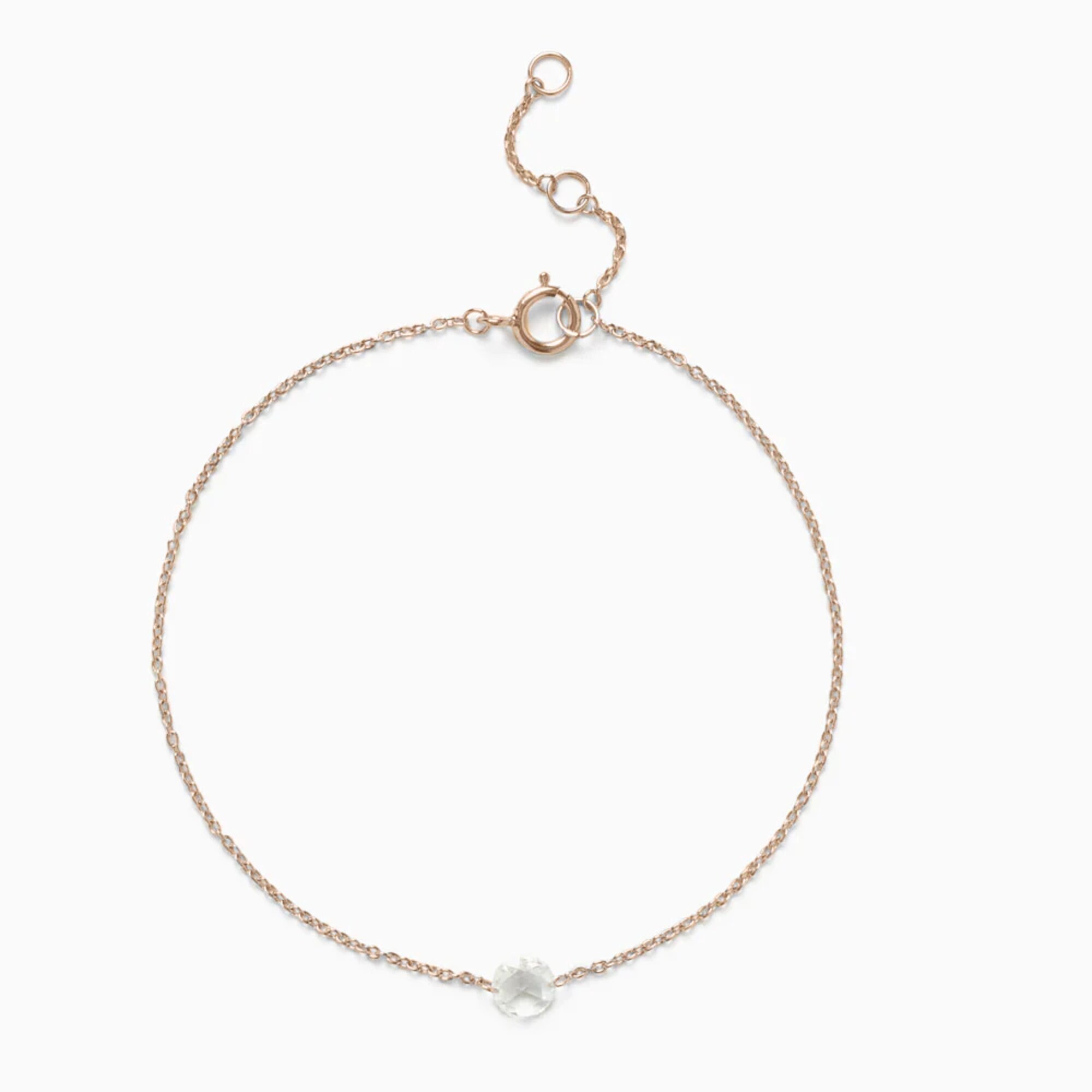 6 Mm Floating Diamond Bracelet, 14k Gold Diamond Bracelet, Rose Cut ...