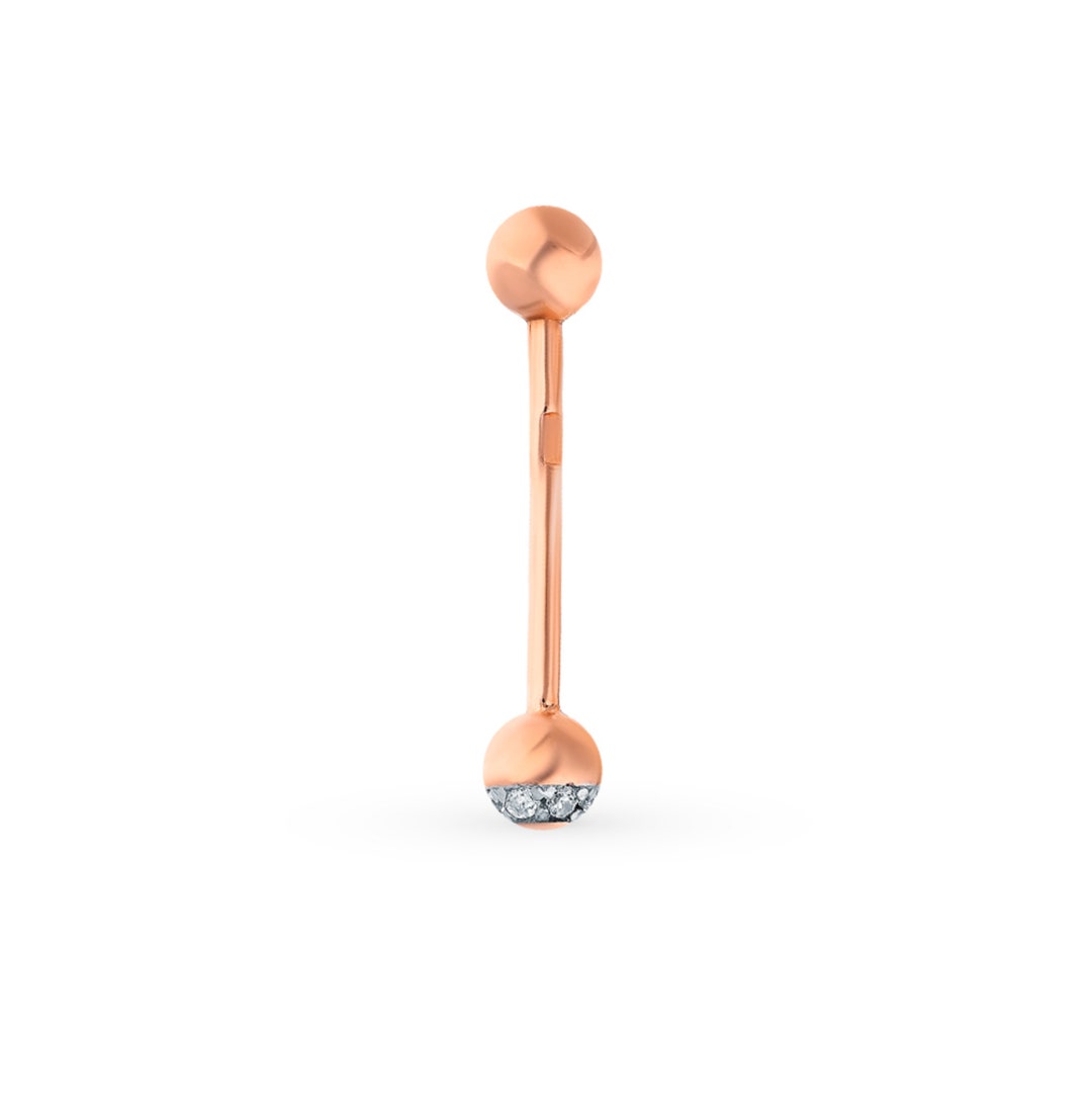 14k Gold Diamond Ball Tongue Piercing, Tongue Barbell, Bling Tongue ...