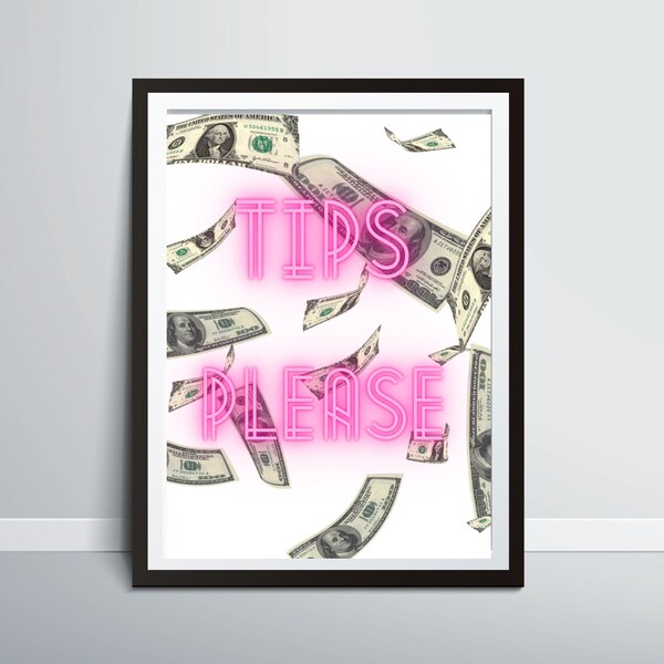 Please No Tips Sign - Etsy