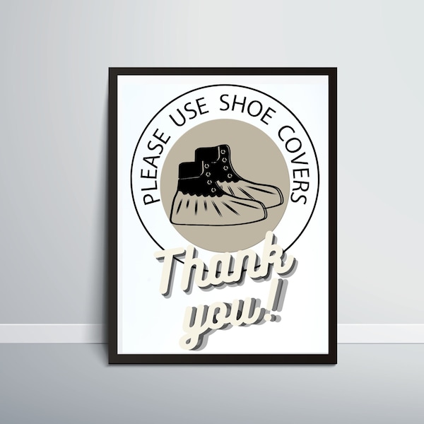Shoe Covers Sign - Etsy