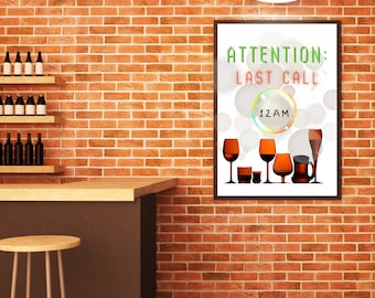 Last Call Sign - Etsy