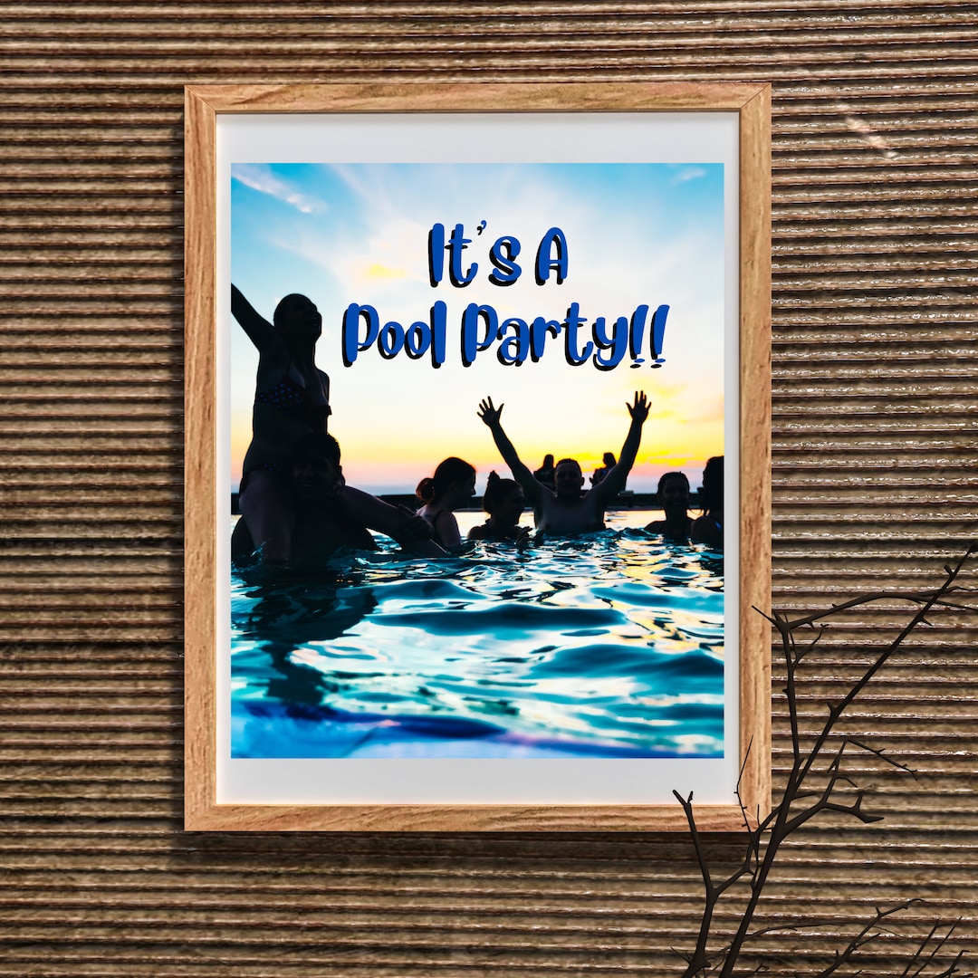 Printable Pool Party Sign Swimming Pool Sign Digital Download - Etsy
