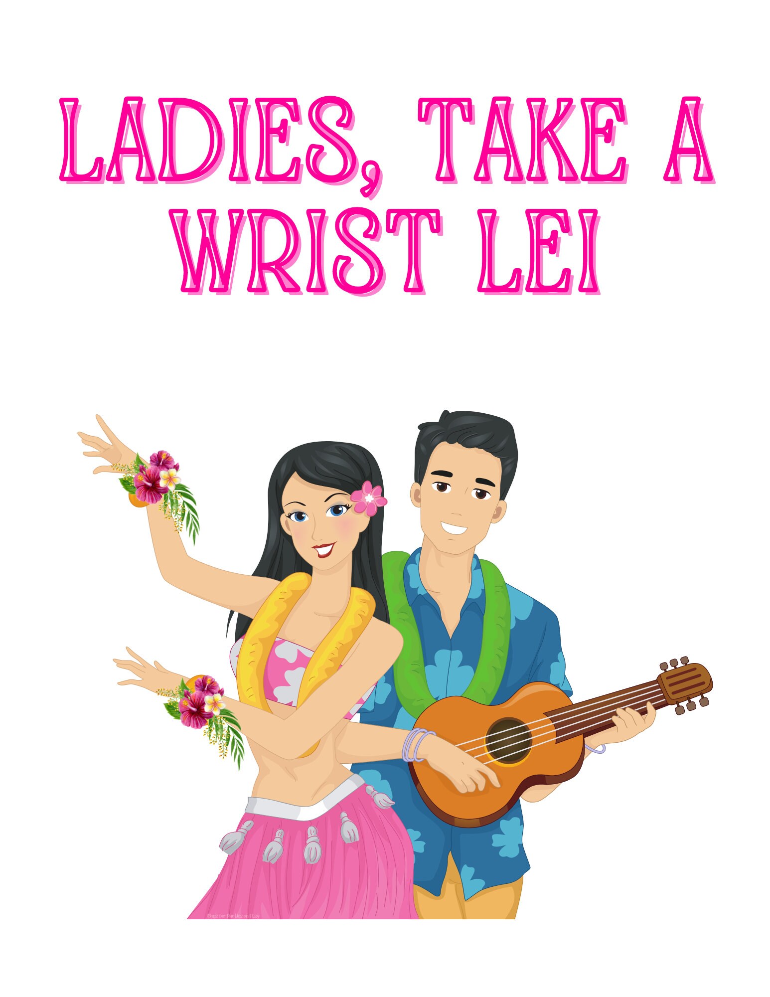 Printable Luau Sign, Island Party Signs, Tiki Party Theme, Digital ...