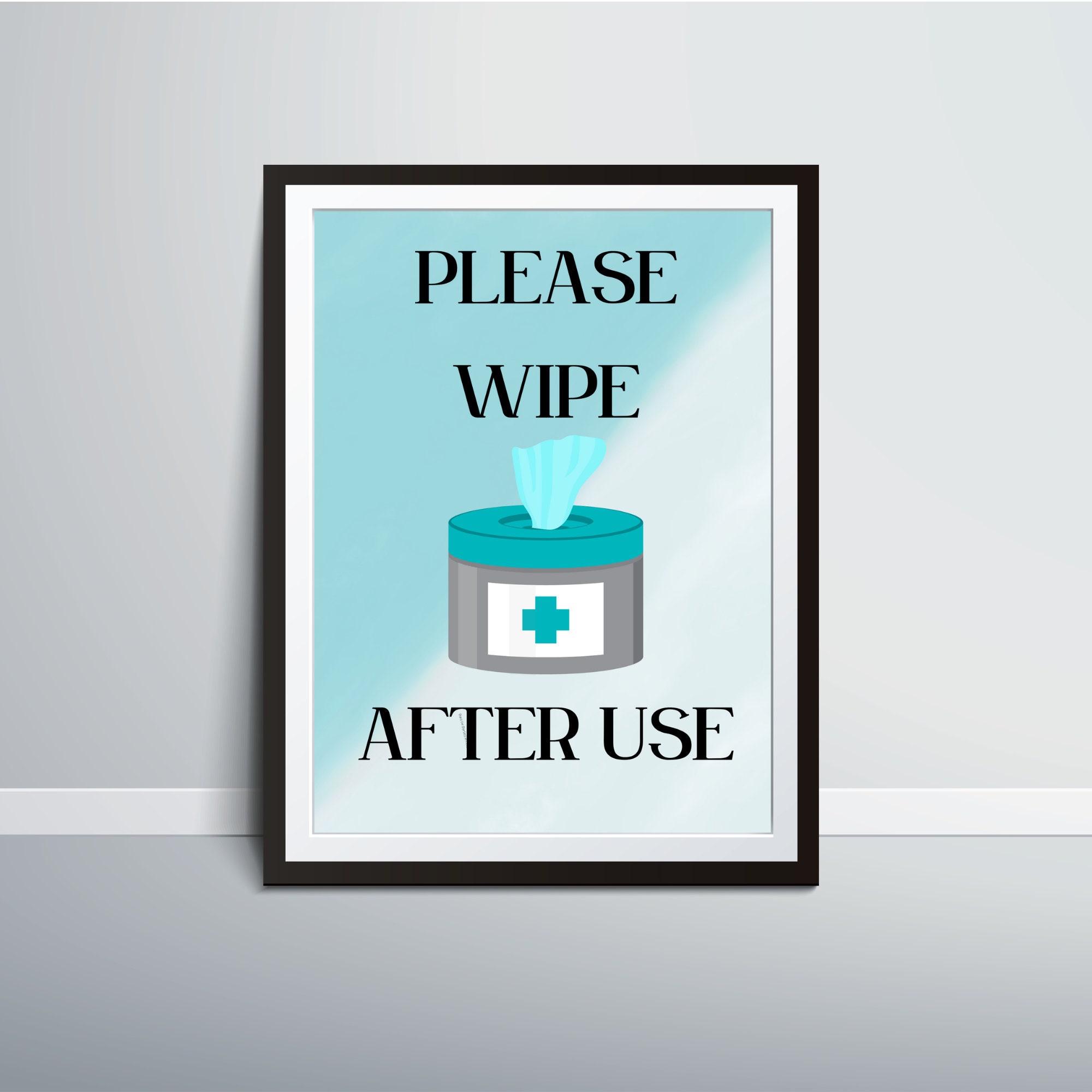 Printable Please Wipe After Use Digital Download - Etsy