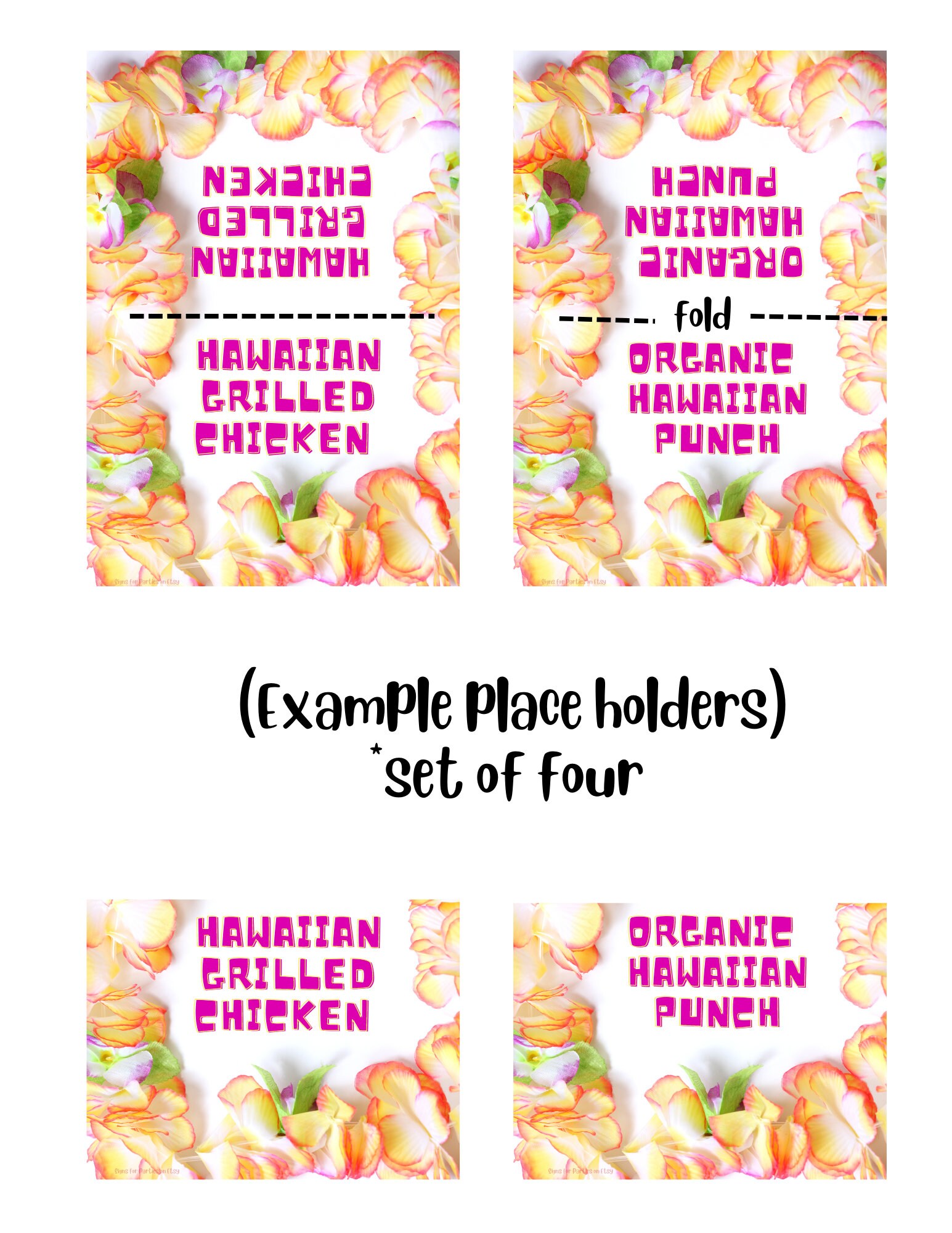 Printable Luau Sign, Island Party Signs, Tiki Party Theme, Digital ...