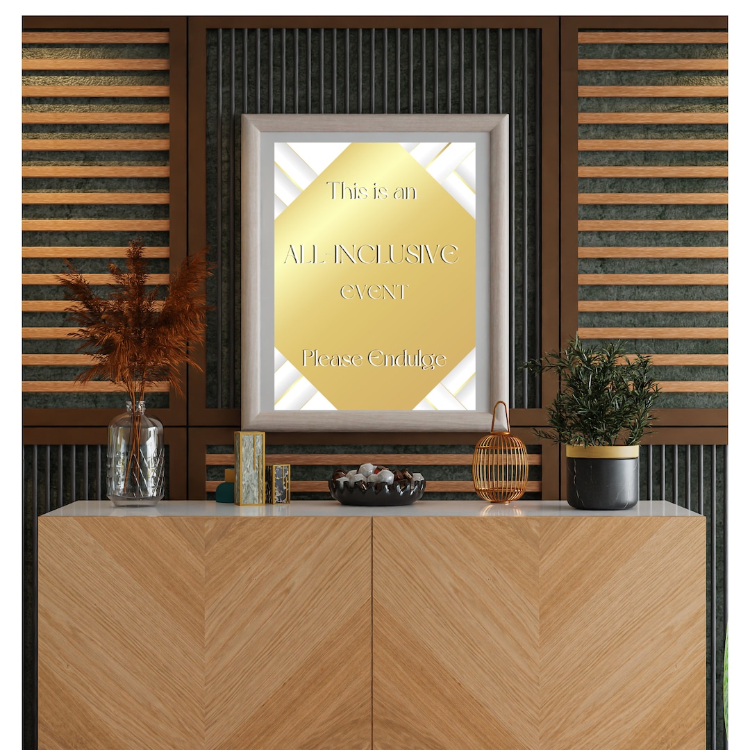 Printable All-inclusive Event, Please Indulge Sign Digital Download ...