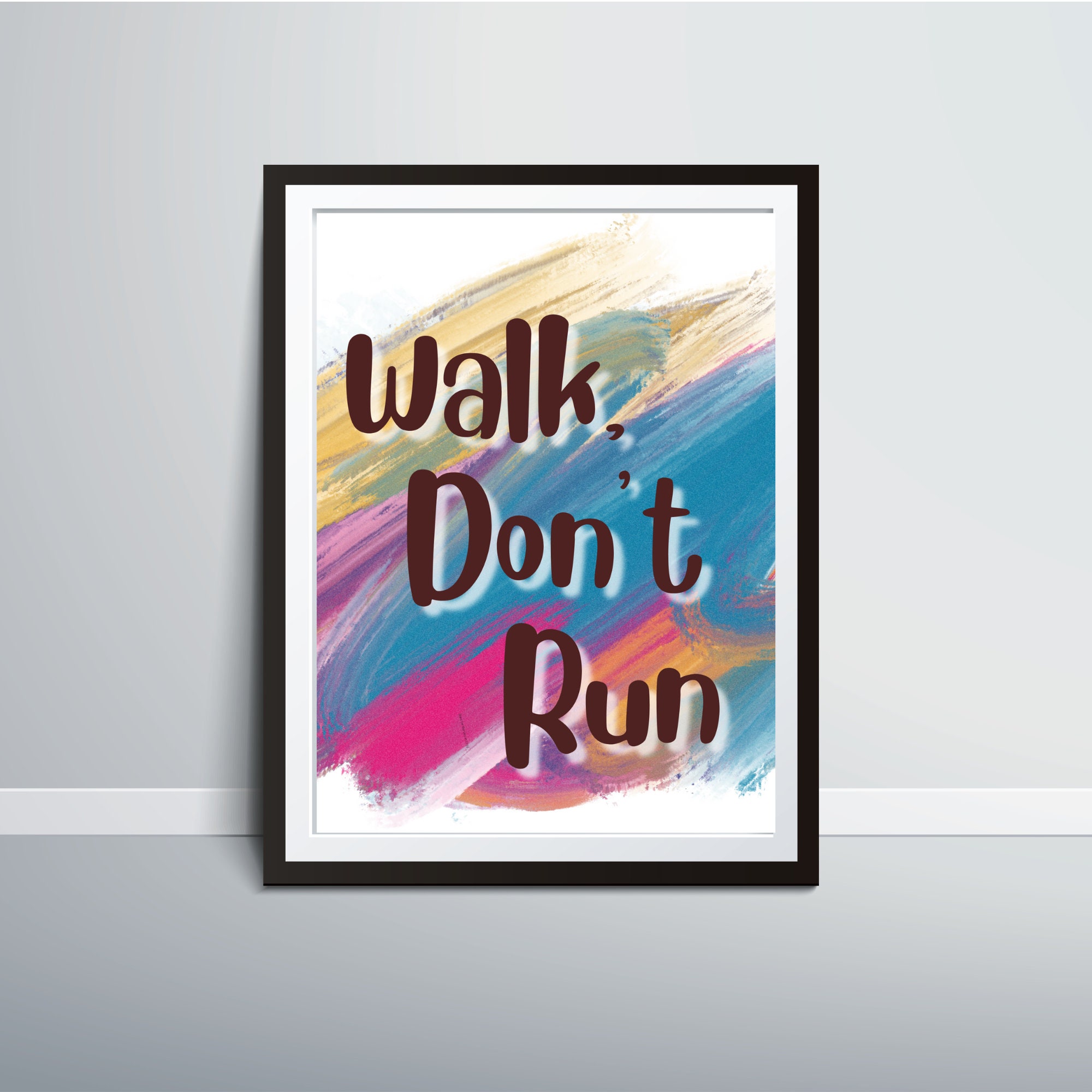 Printable Walk Don't Run Sign, Slippery Sign, No Running Sign Digital ...