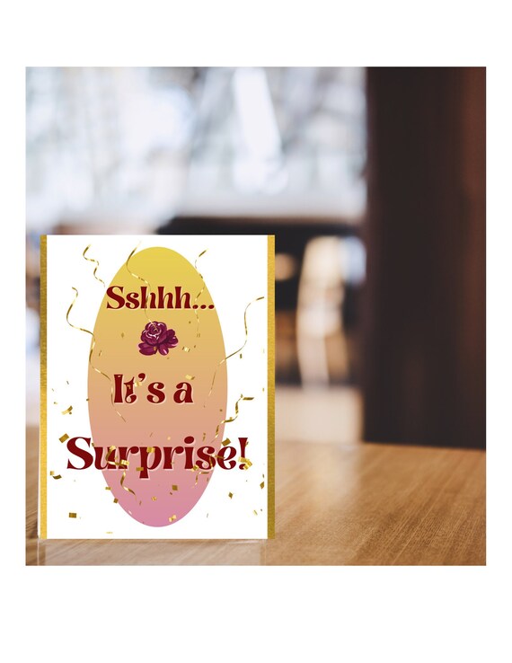 Printable It's a Surprise Sign Sshhh Surprise Party Sign - Etsy