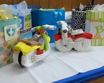 Motorcycle Diaper Cake - Etsy