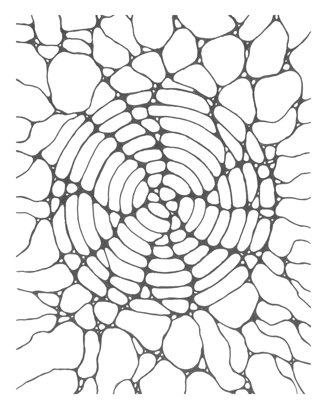 Printable Coloring Pages Handmade Neurographic Drawing for - Etsy