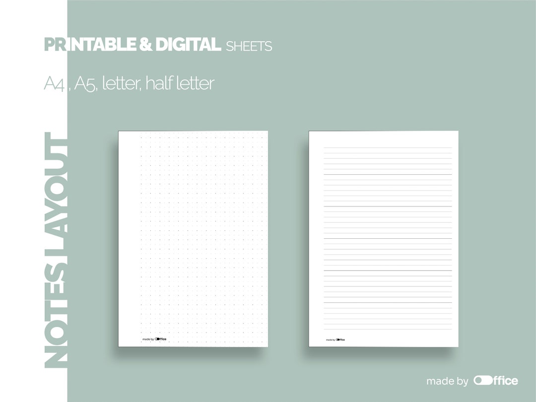 Printable and Digital Papers, Dotted and Linked Sheets, Prints ...