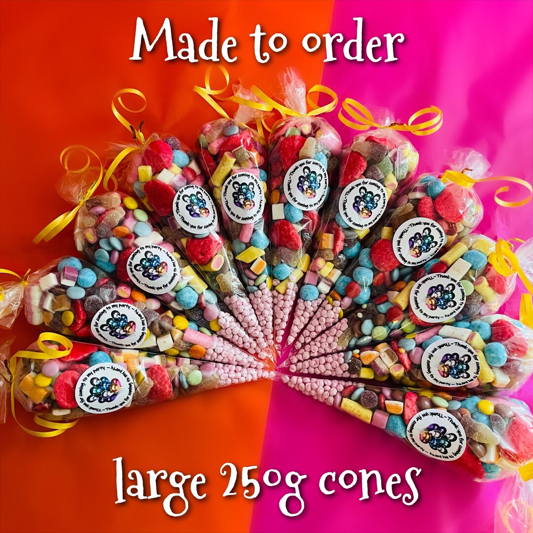 250g Large Pick N Mix Cones | Made to Order Sweet Cones | for Birthday ...