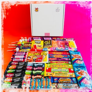 Large Retro Sweets Gift Box With 65 Sweets | Personalised Hamper Filled ...