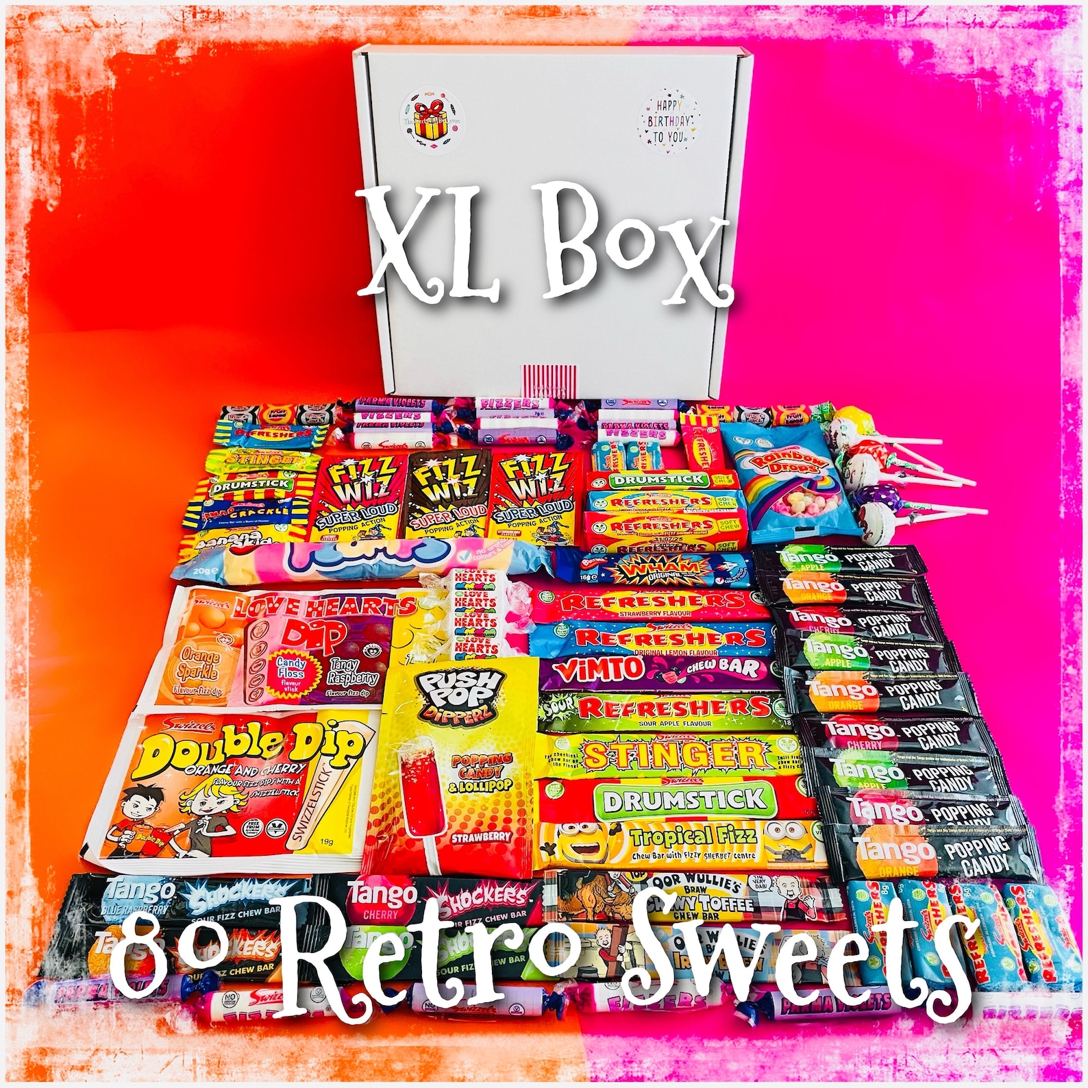 Birthday Retro Sweets Gift Box up to 1.7KG and 125 Sweets ...