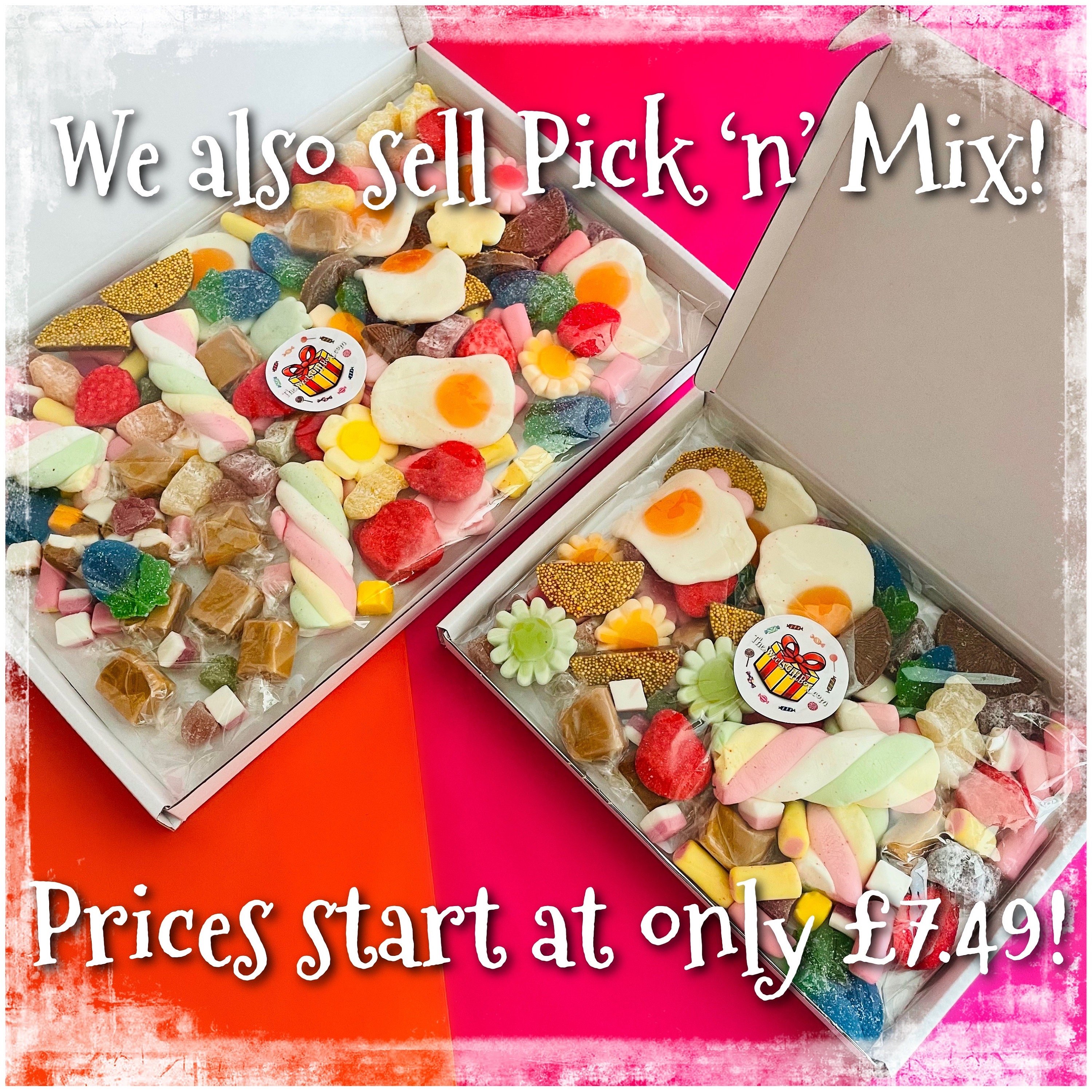 Large Retro Sweets Gift Box With 65 Sweets | Personalised Hamper Filled ...