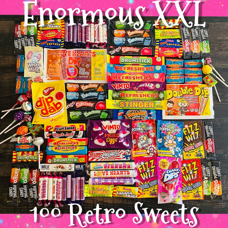 Retro Sweets Gift Box up to 1.4KG Personalised Hamper Filled - Etsy UK