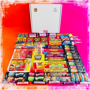 Extra Large Retro Sweets Gift Box With 80 Sweets | Personalised Hamper ...